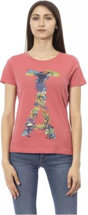 Trussardi Kurzarm-T-Shirt mit Rundhalsausschnitt - - Tops - Damen - Rosa - L