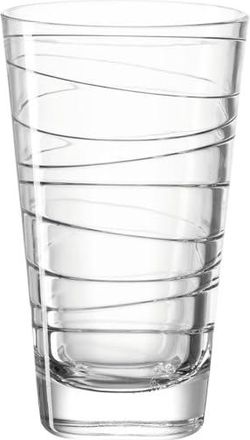 Leonardo Vario Struttura Trink-Gläser, 6er Set, spülmaschinengeeignete Wasser-Gläser, Glas-Becher mit Muster, Saftglas Getränke-Set,280 ml, 019450