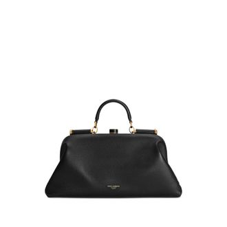 Dolce & Gabbana Plong&eacute; Nappa Leather Shoulder Bag - Black