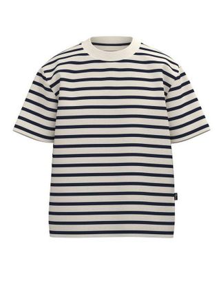 Trigema T-Shirt TRIGEMA Cropped T Shirt mit Sail Ringelmuster (1-tlg)