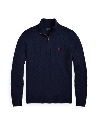 Ralph Lauren CABLE-KNIT WOOL-CASHMERE SWEATER