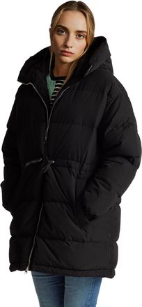 Benetton Damen Giaccone 22t6dn087 Jacke, Schwarz, S