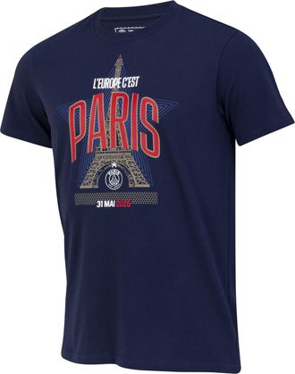 Psg T-Shirt für Kinder - L Europe Cest Paris - Offizielle Kollektion Paris Saint-Germain - Champions dEurope 2025, blau, 10 Jahre