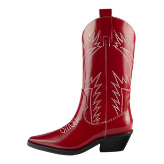 L37 Einzigartige Holly Leaves Mode Accessoires - - Shoes - Damen - Rot - 36 EU