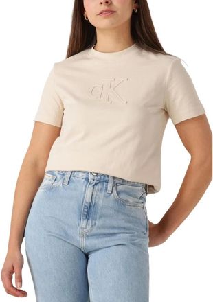 Calvin Klein Damen, Oberteile, Beige, MGr&ouml;&szlig;e