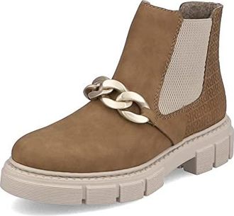 Rieker Femme Bottines M3873, Dame Bottines Chelsea,Bottes dhiver,Demi-Bottes,Bottines,Bottes de Glisse,fourr&eacute;,Marron (Braun / 24),41 EU / 7.5 UK