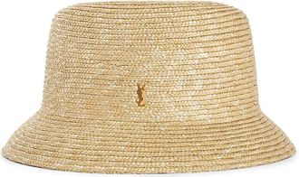 Saint Laurent Maglina Straw Bucket Hat