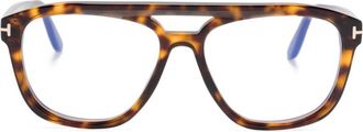 Tom Ford Eyewear Brille in Schildpattoptik - Braun