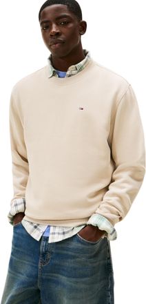 Tommy Jeans Herren TJM Reg S Flag Crew EXT Dm0Dm20741 Pullover-Sweatshirt, BEIGE (Gulf Sand), XXL