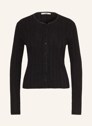 Maje Set: Strickjacke Und Stricktop Mit Spitze schwarz