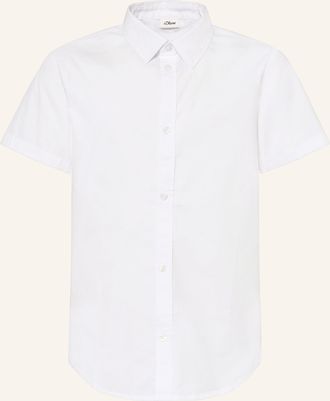 s.Oliver S.Oliver Red Kurzarm-Hemd Slim Fit weiss