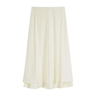 Jil Sander Femme, Jupes, Beige, Taille: 38 FR Jupe Brodée Florale