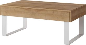 Mirjan24 Couchtisch Calabrini groß, Stylischer Kaffeetisch, Sofatisch, Wohnzimmertisch, Stilvoll, Loft Vintage (Eiche Gold)