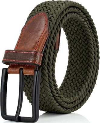 Pierre Cardin leather belt mens belt genuine leather belt premium quality from Germany, Farbe/Color:vert, Size US/EU:Bundweite 90 cm Gesamtl&auml;nge 105 cm W 35.5 L