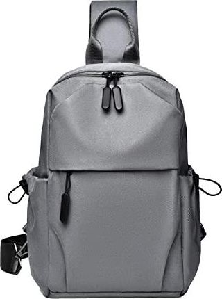 Generic Sac de travail pour homme - Polyvalence quotidienne - Bordure - Sac de poitrine pour homme - Sac &agrave; dos de sport de taille moyenne, gris, taille unique