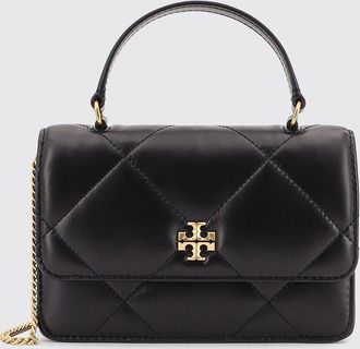 Tory Burch Kira Mini-Tasche aus gestepptem Leder mit Double T-Logo und Kettengurt