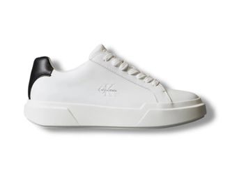Calvin Klein Damen Cupsole Sneaker Chunky Laceup aus Leder, Wei&szlig; (Bright White/Black), 40