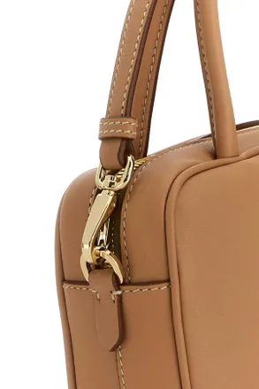 Prada Leather Top Handle Bag - Tan