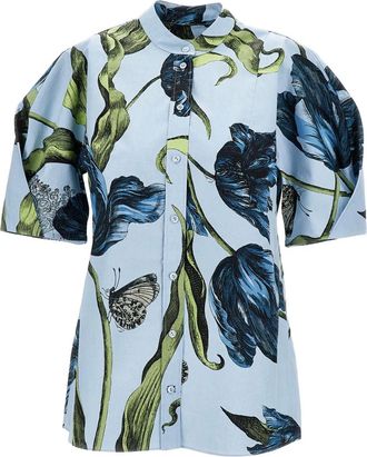 Erdem tulip-print shirt - Bleu