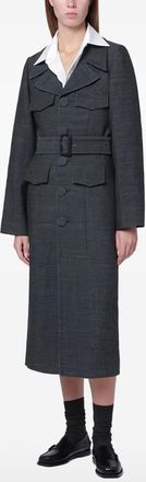 Namacheko manteau &agrave; taille ceintur&eacute;e - Gris