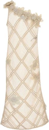 J.W.Anderson Robe en crochet &agrave; fleurs - Femme - Robes - Beige - Taille: 36 FR
