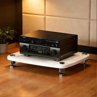 Generic HiFi Regal Audio-Rack, Druckerst&auml;nder, AV-Medienst&auml;nder mit sto&szlig;d&auml;mpfenden Fu&szlig;rasten, Audio-Rack-Tower, CD-Player-St&auml;nder for Zuhause/B&uuml;ro/Audio-Video