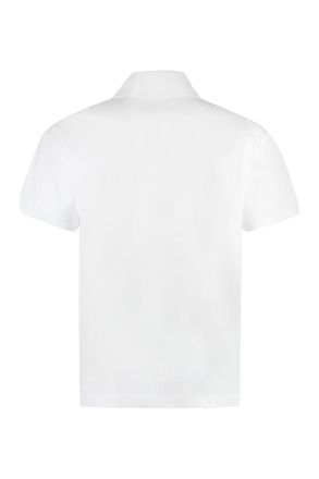Palm Angels Mens Cotton-Piqu&eacute; Polo Shirt White T-shirts And Polos