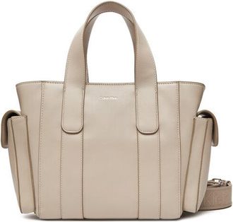 Calvin Klein Handtasche Webbing Strap Small Tote LV04F3290G Écru