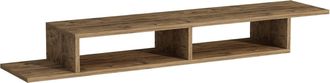 Hanah Home Stylish TV Stand, Atlantic Pine, 120 x 29.6 x 18.2 cm | 100% Melamine Coated Particle Board, 18 mm Thickness | Ideal for Modern Living Rooms & Enterta
