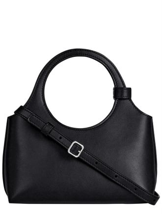Courr&egrave;ges Womens Holy Day Mini Bag Black Calf Leather Handbags Hand