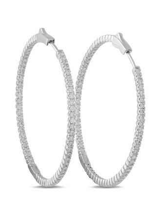 Luxury Bazaar boucles doreilles serties de diamants - Argent