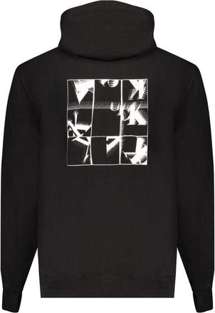 Calvin Klein Logo-Embroidered Cotton Hoodie - Black