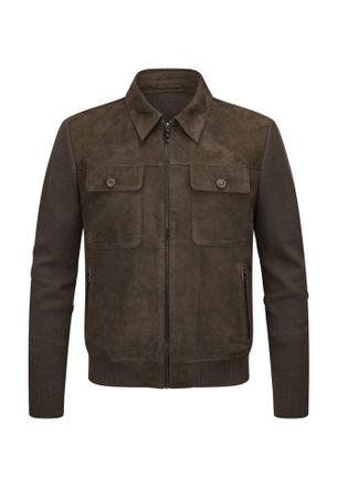 Milestone Lederjacke MSRyan Herren Bikerjacke Jacke Leder lockere Passform