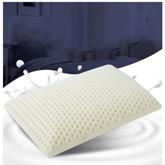 Generic Latexkissen - Ergonomisches Kopfkissen 40X80 - Naturlatex Nackenkissen 40X60, H&ouml;he 13 cm, Atmungsaktiv, Kissenbezug 40 X 60-100% Naturlatex