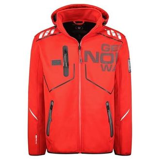 Geographical Norway Robin Men - Veste Softshell Homme Impermeable &agrave; Capuche - Manteau Outdoor Blouson Coupe Vent Tactique Resistant - Randonnee Ski Automne Hiver Printemp