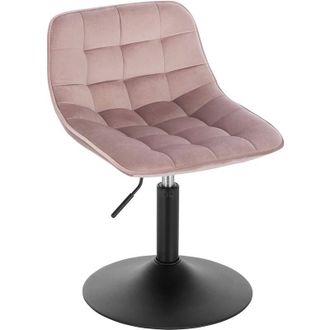 Woltu Lot de 2 Tabouret de Bar Si&egrave;ge en Velours Chaise de Bar avec Dossier Tabouret Rotatif Moderne Hauteur R&eacute;glable, Gris Fonc&eacute; - Woltu