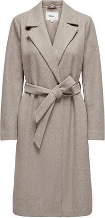 Only Femme Onlalvilda Life Wrap Coat Otw Manteau, Simply Taupe/Detail:Melange, M EU