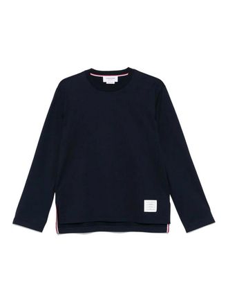 Thom Browne Pull Col Rond - Bleu Fonc&eacute;