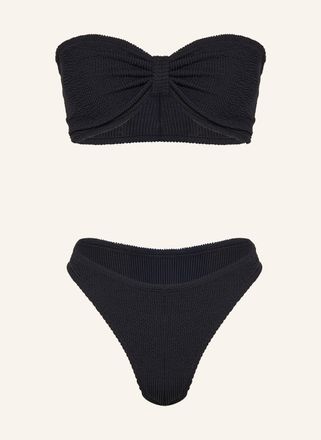 Hunza G Bandeau-Bikini Jean schwarz