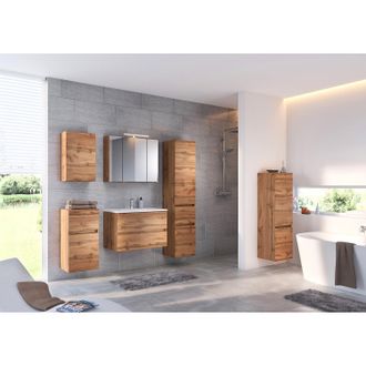 Casa home24 Spiegelschrank Tira 80cm Braun/Wotaneiche Dekor