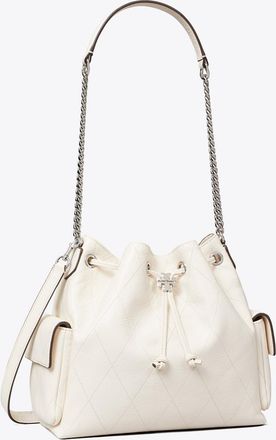 Tory Burch Damen Gesteppte Charlie Schultertasche mit Tunnelzug