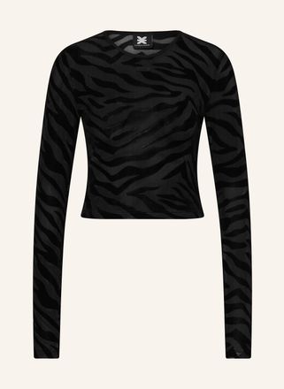 Karo Kauer Karo Kauer Cropped-Longsleeve Aus Mesh schwarz