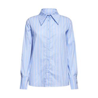 Silvian Heach Gestreiftes Hemd mit klassischem Schnitt - - Blouses & Shirts - Damen - Blau - XS