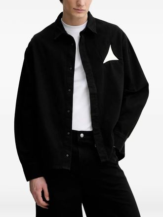 Heliot Emil surchemise à détails triangles - Noir