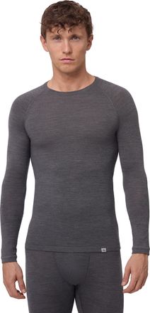 Danish Endurance Merino Langarm Shirt Herren, Thermounterwäsche Herren, Funktionsshirt, Dunkelgrau, XXL