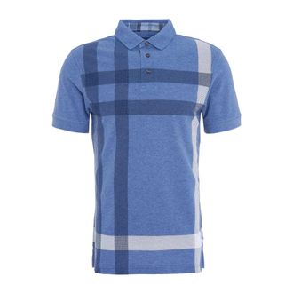 Barbour Blaine Oversized Tartan Polo - - Tops - Herren - Blau - XL
