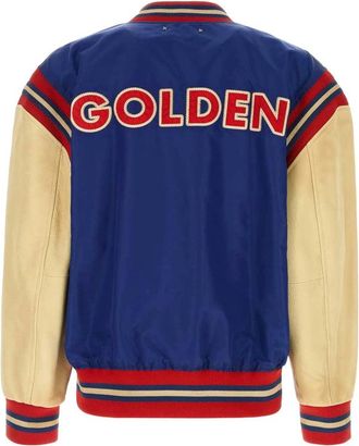 Golden Goose Varsity Colorblock Bomber Jacket - Blue