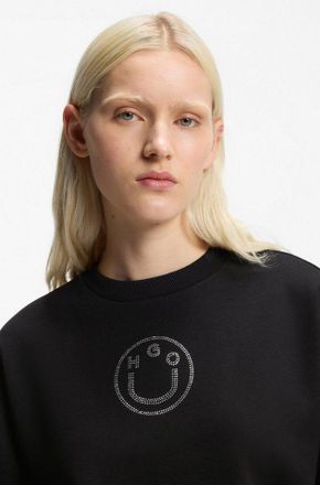 HUGO BOSS Sweatshirt Classic Crew Relaxed Fit, mit Strass-Steinen