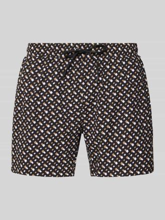 HUGO BOSS Regular Fit Badeshorts mit Allover-Muster Modell MANU NEW