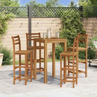 vidaXL Vidaxl - Tabourets de bar lot de 4 bois dacacia solide